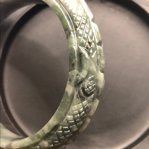 Jade | Jewelry | Jade Dragon Bangle Natural | Poshmark